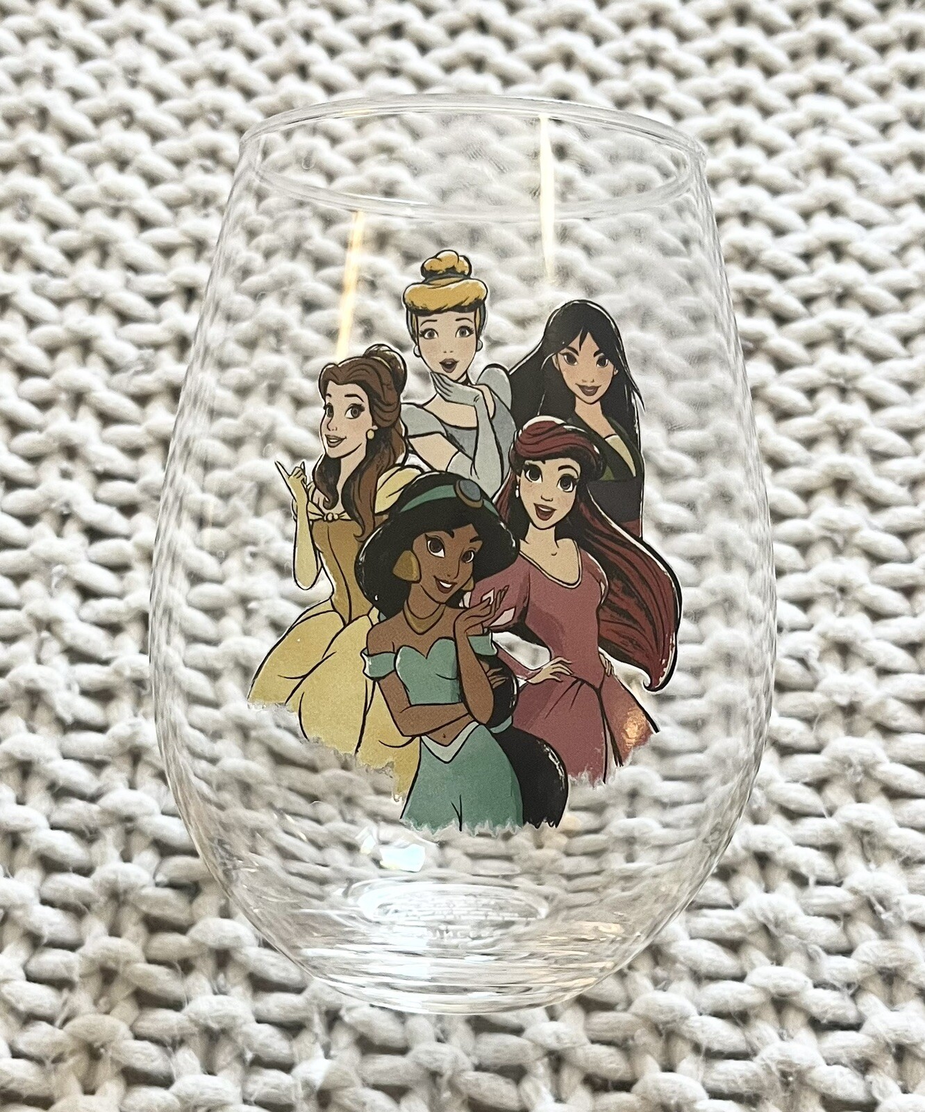 Disney Princess Oversized Stemless Wine Glass 33 Oz for Sale - JustDisney