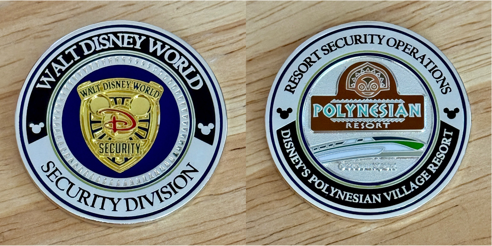 Walt Disney World Security Division Polynesian Resort FL Challenge Coin ...